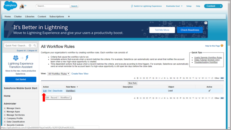Workflow in Salesforce - Workflow Rules Explained in Detail