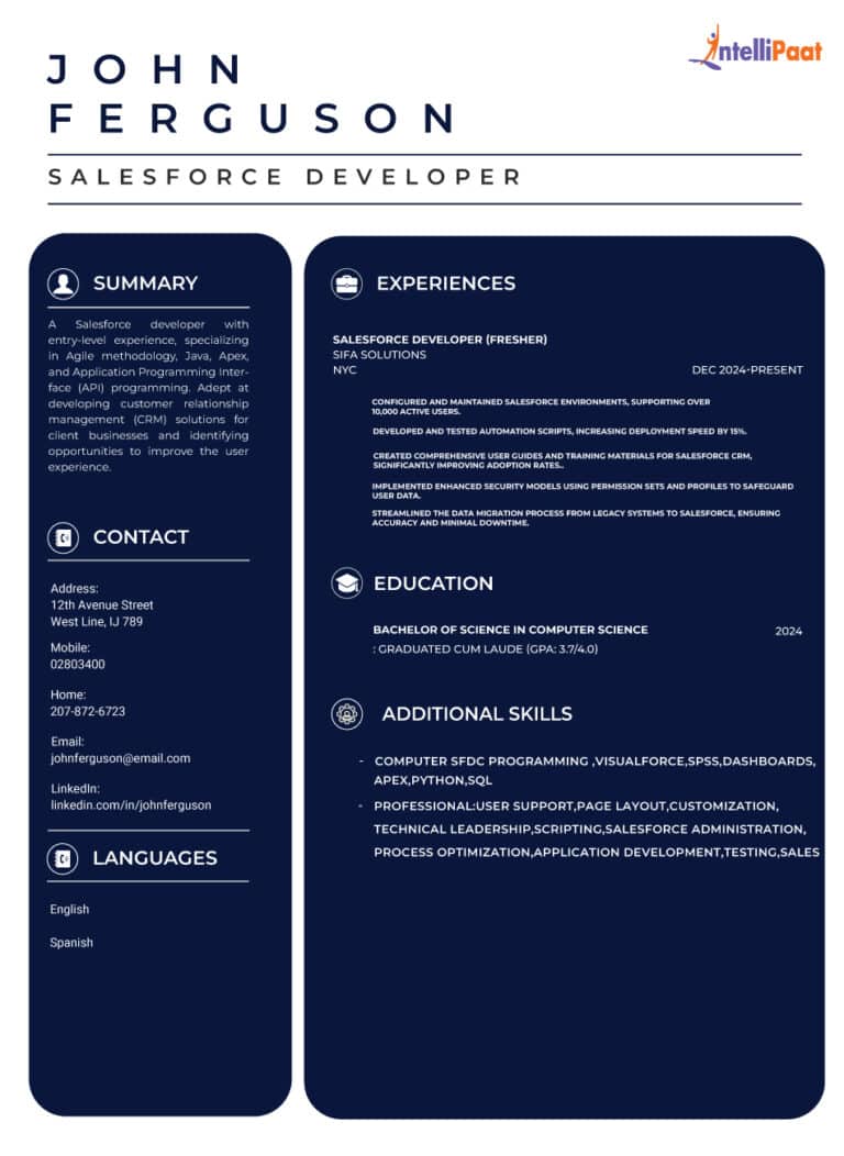 Salesforce Developer Resume Examples and Templates for 2025
