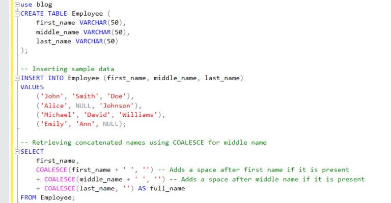 Coalesce In Sql Function Syntax And Examples