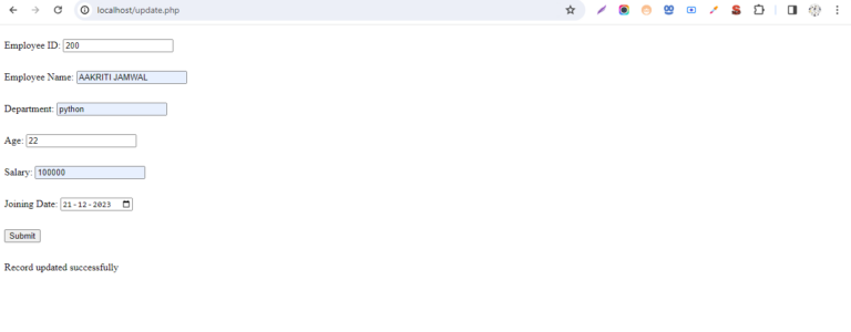 Php Crud Operations Using Mysql Create Read Update And Delete 7075