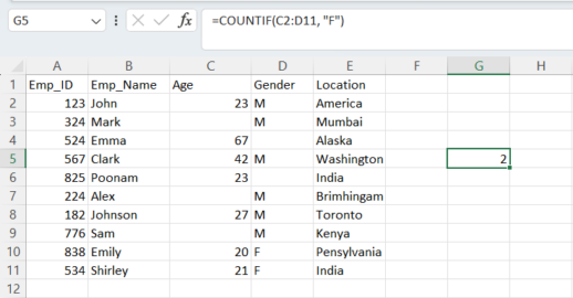 What Is Count In Excel Formula And Implementation 0897