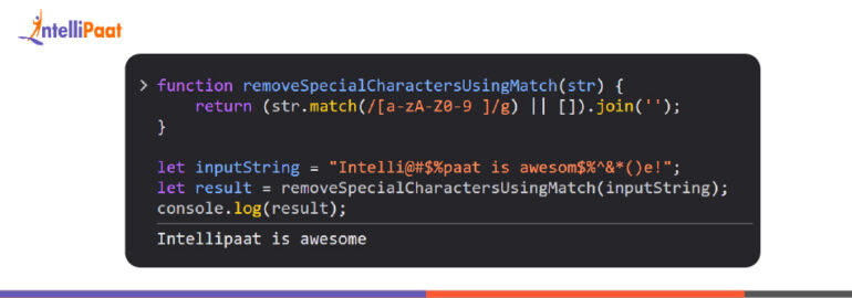 Remove all special characters except space from a string using JavaScript