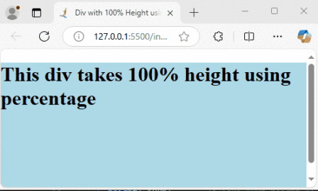 How to make a div 100% height of the browser window in CSS?