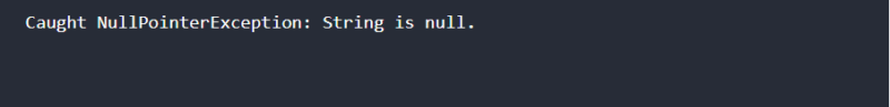 Null Pointer Exception In Java