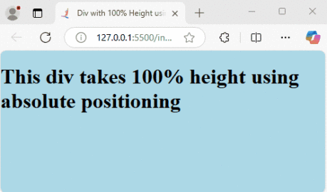 How to make a div 100% height of the browser window in CSS?