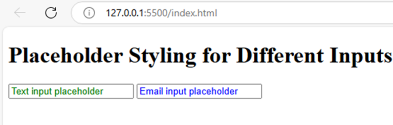 Change an HTML Input Placeholder Color with CSS