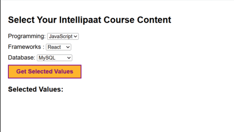 How to Get Selected Value in Dropdown List using JavaScript?