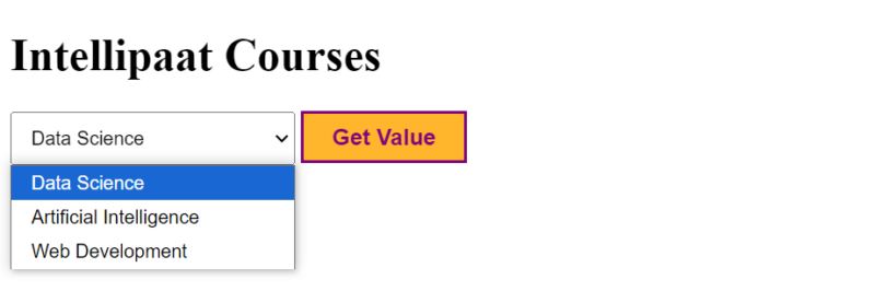 How to Get Selected Value in Dropdown List using JavaScript?