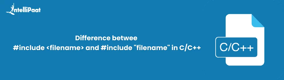 Difference between #include and #include filename in C/C++