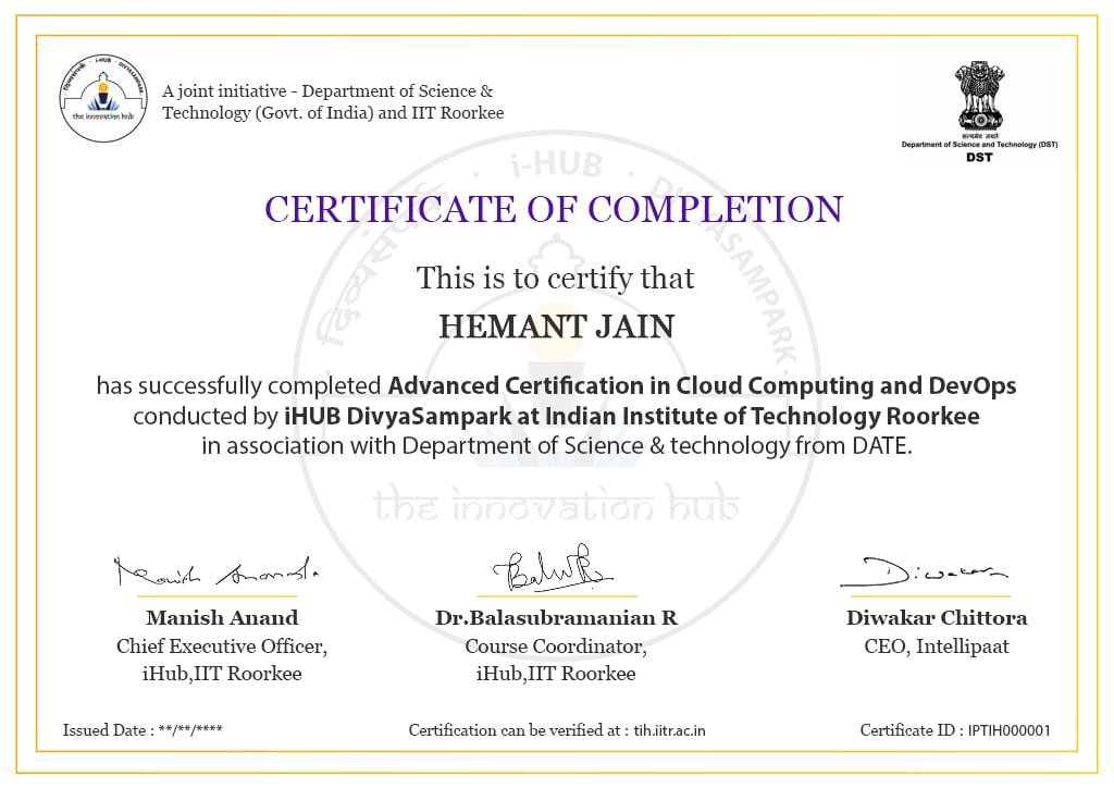 Advanced Certification in Cloud Computing - Intellipaat