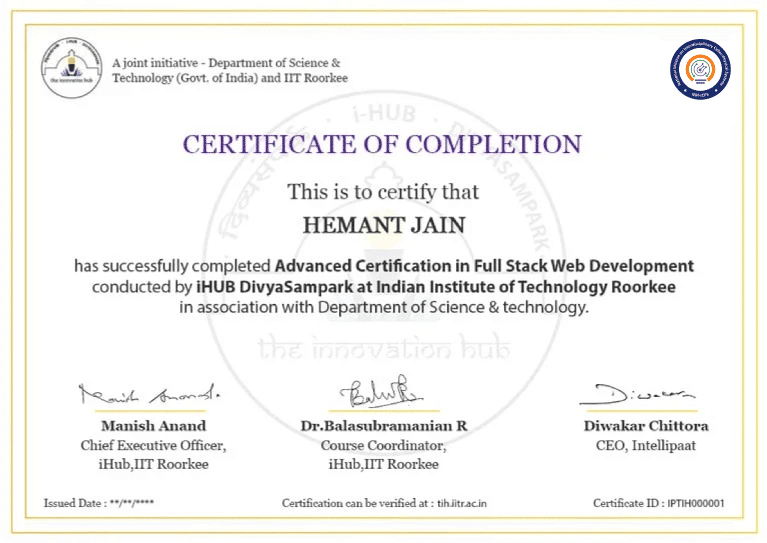 Full Stack Developer Course Online with IIT Collaboration - Intellipaat