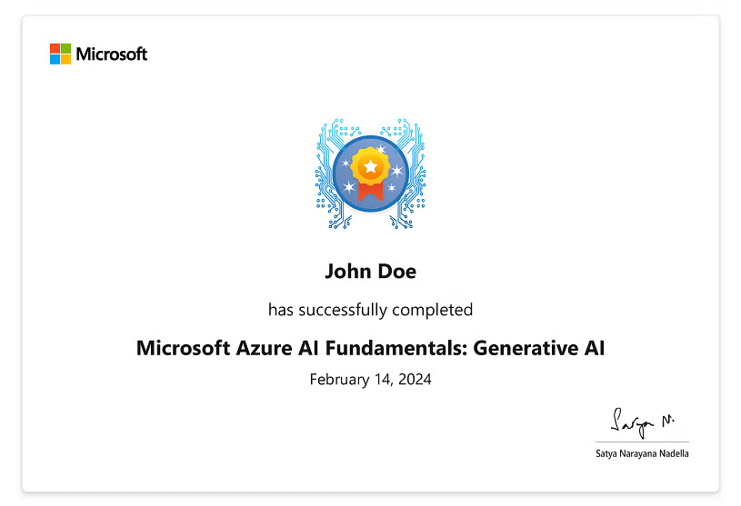 Generative AI Course with Certificate from IIT & Microsoft